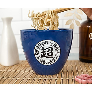 Just Funky Dragon Ball Super Japanese Dinnerware Set | 16-Ounce Ramen Bowl with Chopsticks