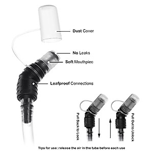 CKE Hydration Backpack with 2L Hydration Bladder Camelback Water Backpack for Men Women Kids for Hiking Running Cycling Biking Ski Camping - Black