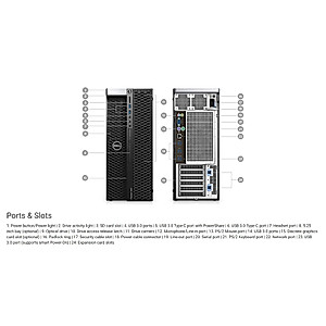 Dell Precision T5820 Workstation Intel Xeon W-2155 3.30GHz (Up to 4.50GHz) 10-Core Processor 64GB DDR4 Memory 1TB NVMe SSD + 4TB HDD NVIDIA Quadro P4000 8GB (4x Display Port) Win 10 Pro (Renewed)