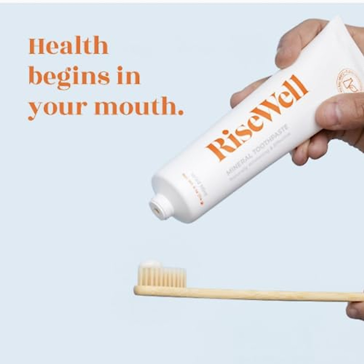 RiseWell Mineral Toothpaste - Natural Hydroxyapatite Toothpaste - Fluoride-Free, SLS-Free, Natural Remineralizing Toothpaste Without SLS - Made by Dentists Toothpaste, Wild Mint 4 Oz