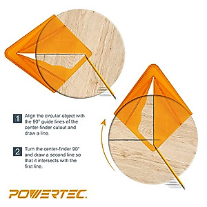POWERTEC 71080 Plastic Center Finder – Wood Turner Tools Series
