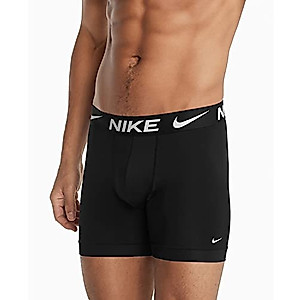 Nike Men`s Essential Micro Boxer Briefs 3 Pack (Black(KE1015-001)/W, Medium)