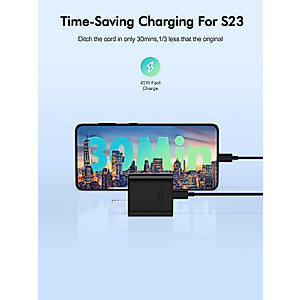 [2 Pack] 45W USB C Super Fast Charger - for Samsung Galaxy S23/S23+/S22/S22+/S22 Ultra/S21 Ultra/S21/S21 Plus/S20 Ultra/S20/S20+/Note 20/10/S10/S9/S8 and More,PPS Charger(6ft Cable Included)