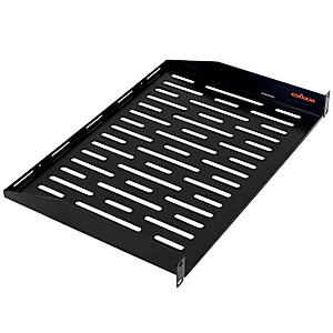 ECHOGEAR 1U Rack Shelf - Universal Design Works with Any Rack - Holds 25lbs of Servers, Network Gear, or AV Equipment - 12" Deep Steel Shelf with Ventilated Design - Install Hardware Included