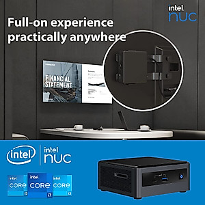 Intel NUC 10 Mini Performance Kit, 16GB RAM, 512GB PCIe SSD, Core i7-10710U, UHD Graphics, Windows 11 Pro, 3-YR Warranty, IST Cable, RJ45, Wi-Fi 6, BXNUC10i7FNHN