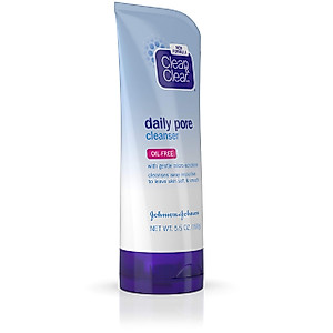 Clean & Clear Daily Pore Face Cleanser, Oil-Free Acne Face Wash for Normal, Oily & Combination Skin, 5.5 oz