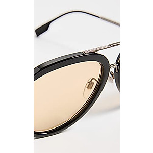 BURBERRY Jude Sunglasses, Black/Yellow, One Size