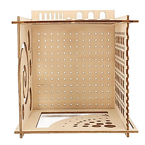 JOROBURO All in One Wooden Yarn Bowl, Knitting Bowl Multi Purpose Yarn Ball Box Yarn Holder, Multifunctional Knitting Tool Crocheting DIY Crafts Tools for Crochet Lovers