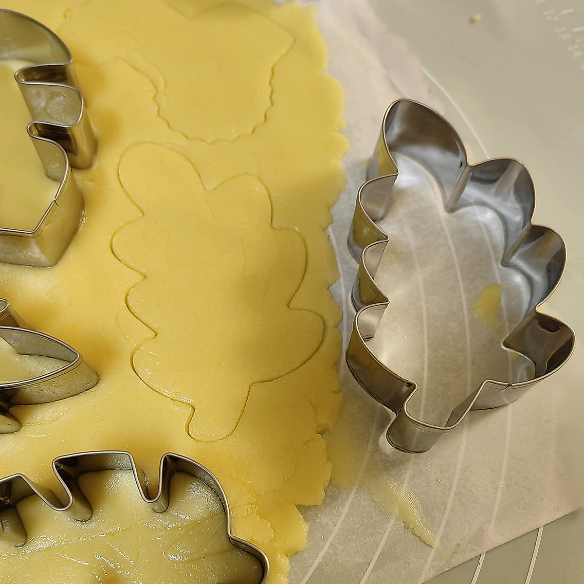 LUBTOSMN Leaf Cookie Cutter-4 inch-Biscui Cookie Cutters Molds for Green Baby Shower Wedding Engagement Birthday Party