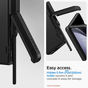 Spigen Tough Armor Pro P [Hinge Protection] Designed for Galaxy Z Fold 5 Case (2023) - Black