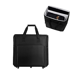 Buwico Desktop PC Computer Travel Storage Carrying Case Bag with Wheels for Computer Main Processor Case, Monitor, Keyboard and Accessories (27 Inch)