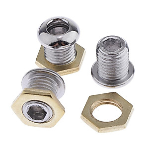 Gazechimp Drum Part 1/2" Chrome with Gaskets Set for Bass Tom Snare Drum Kit