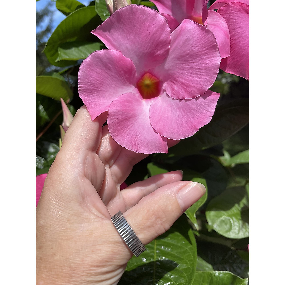 Whitney Howard Designs Piano Ring for Women or Men - Minimalist Comfort Fit Open Adjustable Pewter Ring - Musician Piano Player Gift