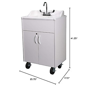Waterworks Concession Sinks Premier Portable Handwashing Station with Hot Water - White