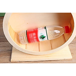 OMEM Hamster Exercise Wheel，Small Animals Running Toy Suitable for Rat, Pig, Chinchilla, Gerbil, etc. pet Wooden Harmless, Handmade (L)