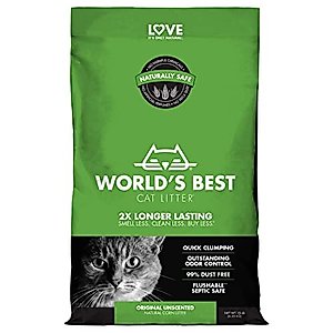 WORLD'S BEST CAT LITTER Original Unscented, 32-Pounds