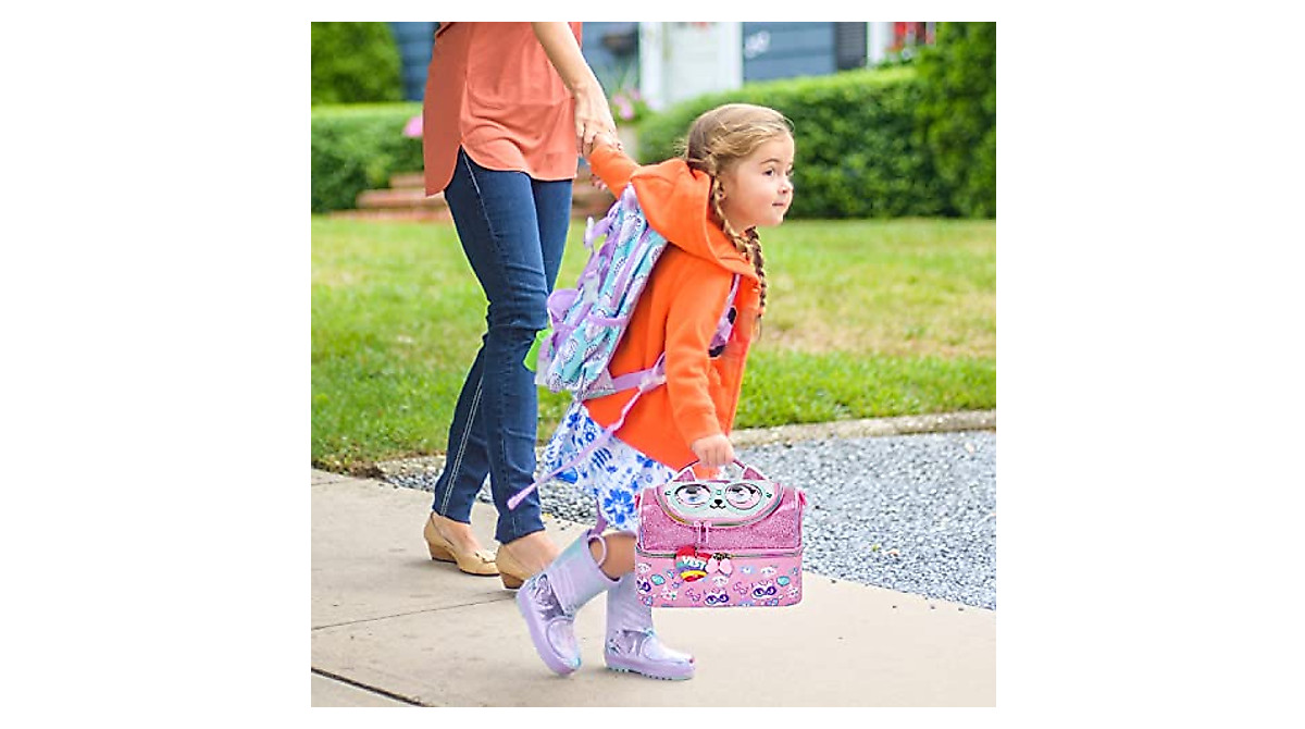 Charming Kids Cat Backpack with Lunch Box Set - For Preschool ...