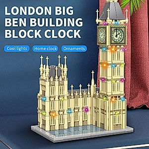FEIDAMA Big Ben Building Set Model Kit with Lighting and Real Clocks, Architecture London World Famous Architectural Model Toys Gift for Kids and Adults(815pcs)