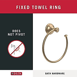 Delta Faucet 79746-CZ Cassidy Wall Mounted Towel Ring in Champagne Bronze, Bathroom Accessories