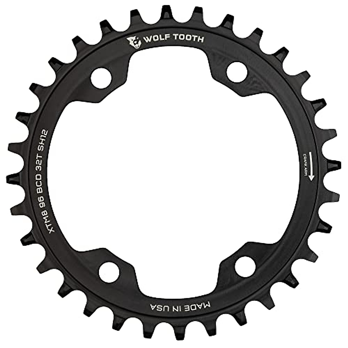 Wolf Tooth 64 mm BCD Round Mountain Bike Chainrings (26 Tooth Universal, Drop-Stop A, MTB)