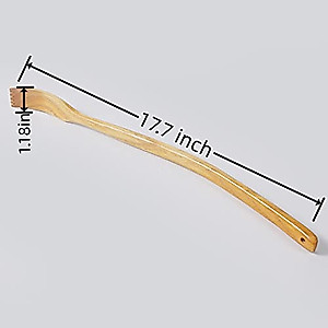 ITCHY-BAN Oversized Wooden Back Scratcher: 18'' Extended Curved Handle for Better Reach, Handcrafted to Perfection, Instant Itch Relief, Gentle on Skin Leave No Scratch Marks (Yellow)