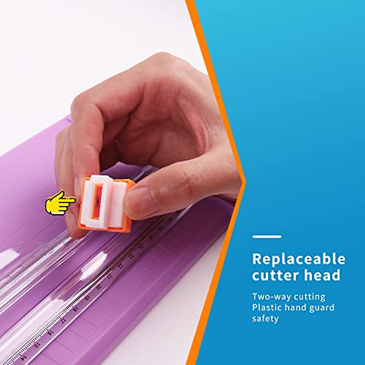 ZEQUAN Small Purple A4 Paper Trimmer, Portable Paper Cutter for Label, Origami, Card, Photo, Coupon, Scrapbook, Cardstock, Laminated Paper, and Craft Project