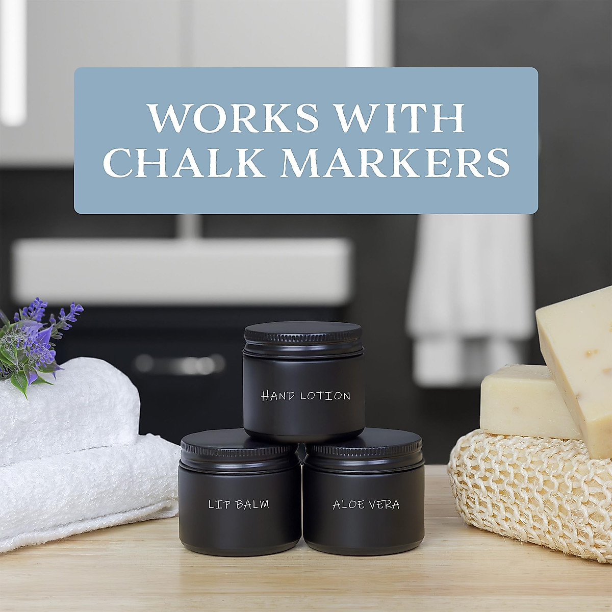 Cornucopia 2-Ounce Black Coated Glass Jars (12-Pack); Cosmetic Jars with Black Metal Lids and Black Matte Exterior