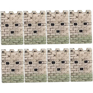 jojofuny 40 pcs Figurines Resin Garden Small City Model Square Wall Tank Plant Fish Mini Ornament Fairy Hideaway Aquarium Pot Great Bonsai Statue Miniature Decoration Antique Decor