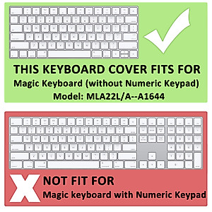 ProElife Ultra Thin Silicone Keyboard Protector Cover Skin for Apple Magic Keyboard & Magic Keyboard 2 (U.S Version, Model: MLA22L/A-A1644, Without Numeric Keypad) (Ombre Pink)