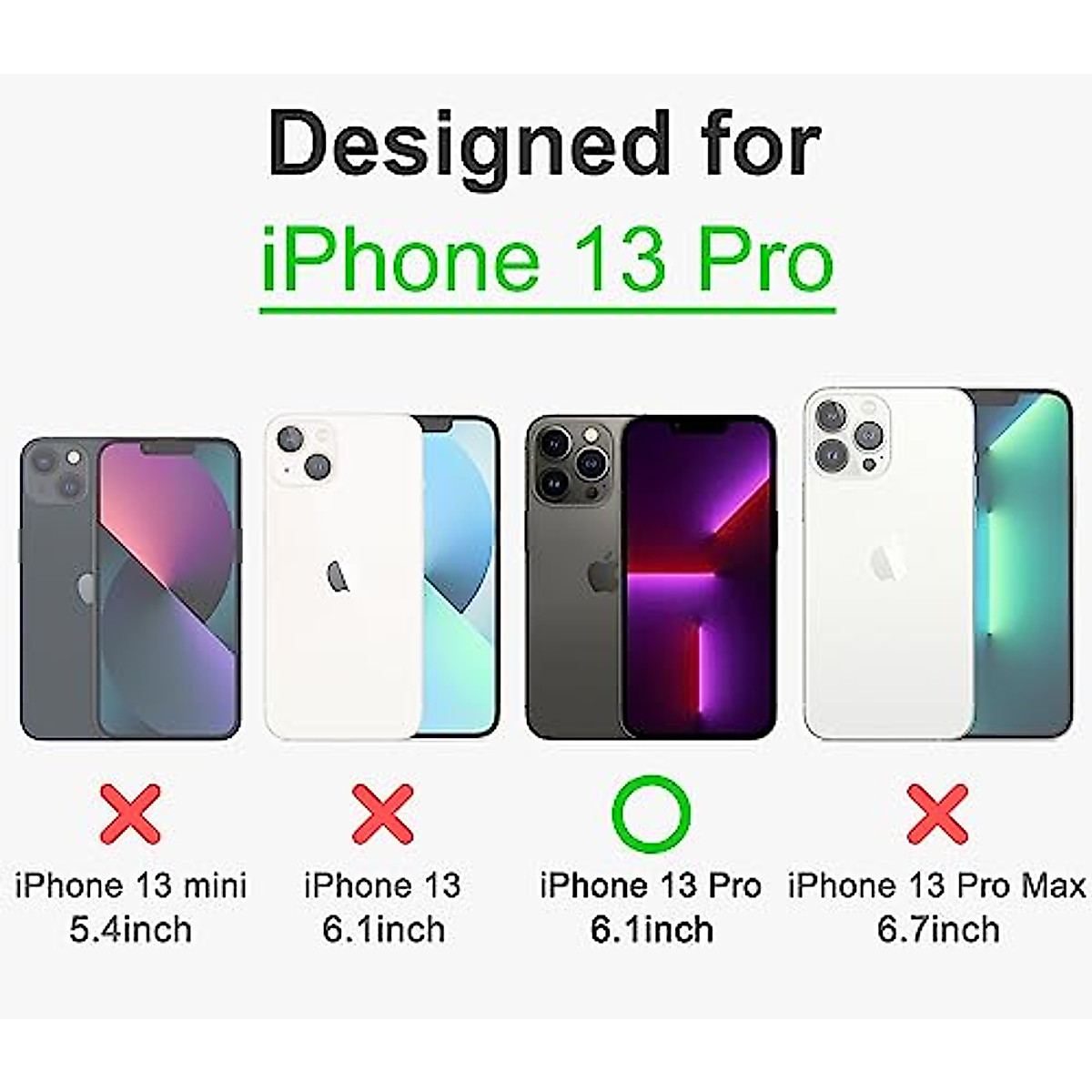 Karrint Wallet Case for iPhone 13 Pro Case with Card Holder, Push-Pull Design Credit Card ID Slot, Dual Layer Shockproof Scratch Resistant Protective iPhone 13 Pro Wallet Case for Women Men-Green