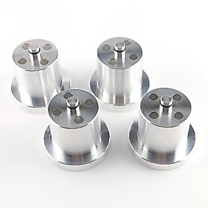HLBTK Jack Pads Floor Aluminum Jack Lifting Jack Lift Point Adapter with Storage Case Fit for Rivian R1T R1S 4Packs