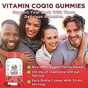 MaryRuth Organics CoQ10 | 1 Month Supply | CoQ10 Gummies | CoQ10 Supplements for Adults & Kids | Gummy Supplements for Heart Health & Cellular Energy | Vegan | Non-GMO | Gluten Free | 60 Count