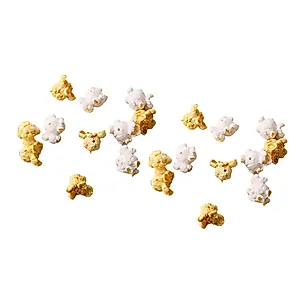 20Pcs Artificial Popcorn Popcorn Mini Accents Miniature Resin Food Popcorn Figurines Advertising Photo Prop popcorn accessories,candy popcorn for Kitchen Accessories DIY Earring Bracelet Neacklace