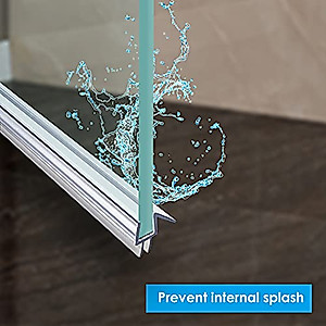 2 X Frameless Shower Door Bottom Seal Sweep Stirp 36 Inch Long for 1/4 Inch Glass