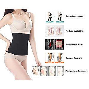 KSKshape Waist Trainer Shapewear For Weight loss Tummy Control Body Shaper Breathable Waist Cincher,Black,XL/XXL(Fits Waist 29-32inch)