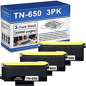 TcxLink (3 Pack) TN-650 TN650 Toner Cartridge Replacement for Brother HL-5240 HL-5250DN/DNT MFC-8370 MFC-8470DN MFC-8690DN DCP-8060 Printer Toner.