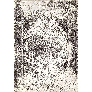 My Texas House Illusions The State House Natural Off White Area Rug, 5'3" x 7'6"