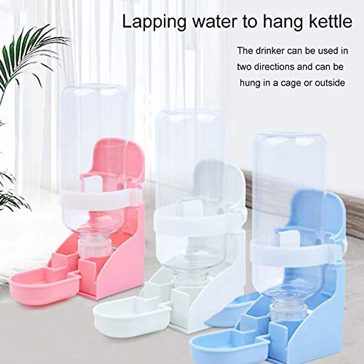 YChoice365 Rabbit Water Bottle, 500ML No Leak Automatic Rabbit Feeder Hanging Water Dispenser, Pet Drinking Fountain, Removable Cat Drinker Feeder for Rabbits Hamsters Cats Puppies