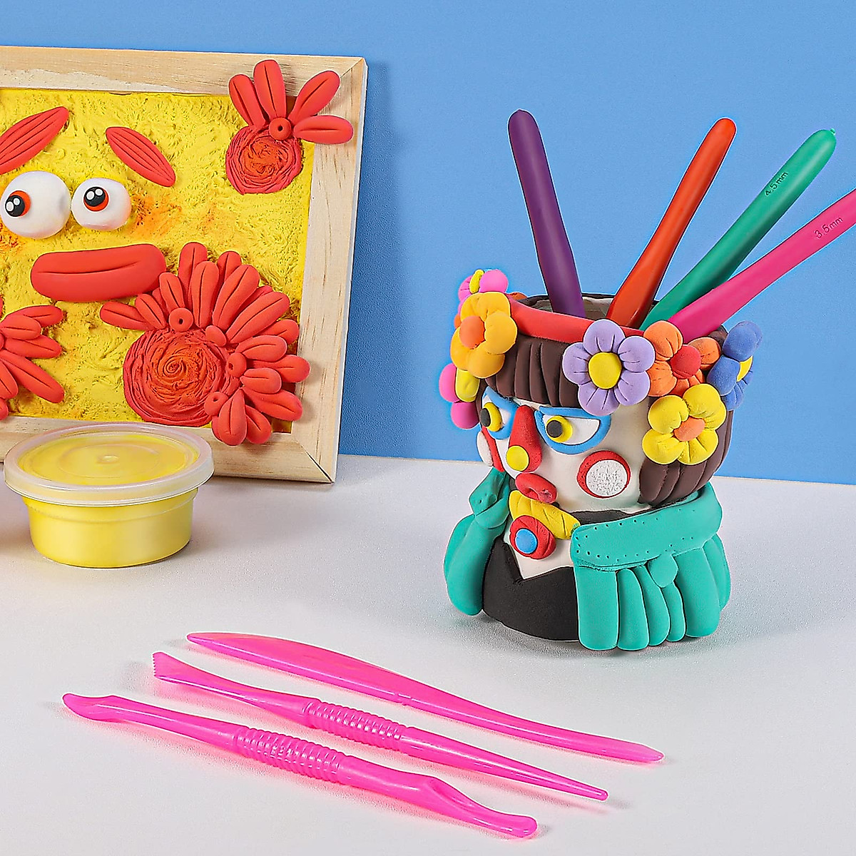 ifergoo Modeling Clay Kit - 24 Colors Magic Air Dry Ultra Light Clay, Safe & Non-Toxic, Great Gift for Children