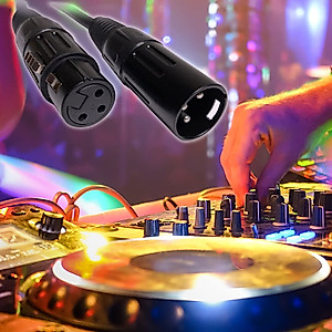 EMB Audio Professional Shielded Speaker Cable XLR Male to Female Patch Cords for use with DJ, Home, Microphone, Instrument and Speaker (15FT / 18GA, 8-Pack)