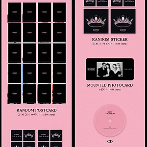 Blackpink 1st Full Album The Album Set (Version 1,2,3,4) (Incl. Blackpink Mobile Grip Holder, Blackpink Transparent Photocard Set)