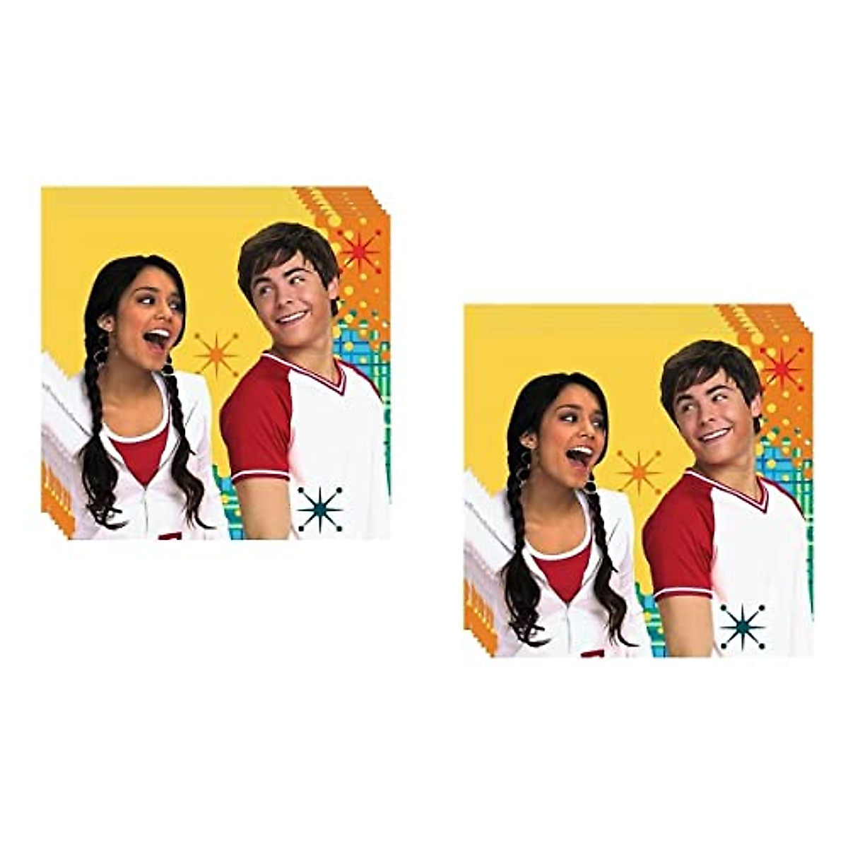 High School Musical Birthday Party Supplies Bundle Pack includes 32 Beverage Cake Napkins