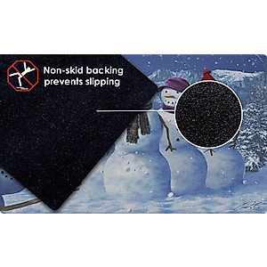 Toland Home Garden 800302 Snowman Photobomb Winter Door Mat 18x30 Inch Outdoor Doormat for Entryway Indoor Entrance