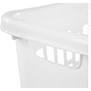 CR-FUSE 2 Pcs Of Mainstays Rectangular Open Laundry Hamper, White (2-Pack)