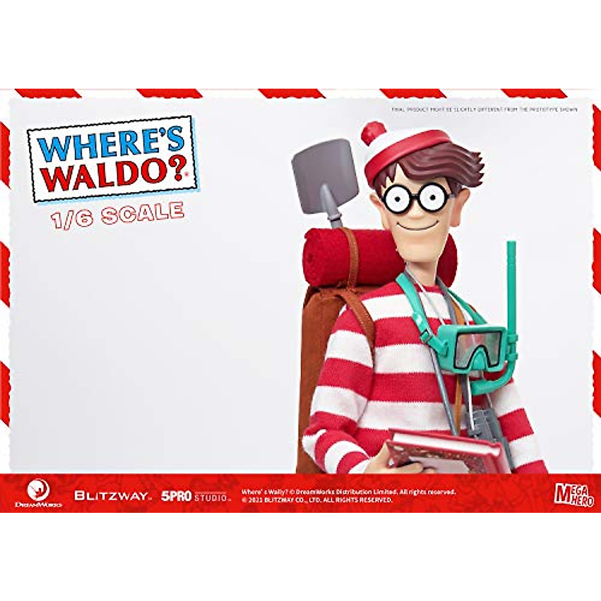 Blitzway - Where's Waldo? - Waldo 1/6th Scale Action Figure, 5Pro Studio MEGAHERO Series