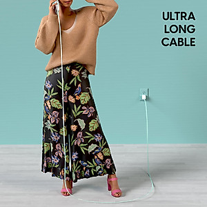 TalkWorks Flat Lightning Charging Cable Compatible w/iPhone 14/Plus/Pro/Pro Max, 13/Mini/Pro/Pro Max, 12/Pro/Pro Max/Mini, 11/Pro/Pro Max, XR, XS, XS Max, X, 8, 7, 6, 5-7' Charger Cord (Mint Green)