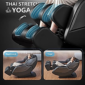 COMFIER 4D Massage Chair Zero Gravity Full Body,Back Massager for Recliner Chair,Deluxe Ultra-SL Track,18 Auto Programs,Rolling,Heat,Air Compression,Yoga Stretch,Body Scan,Bluetooth,Foot Roller
