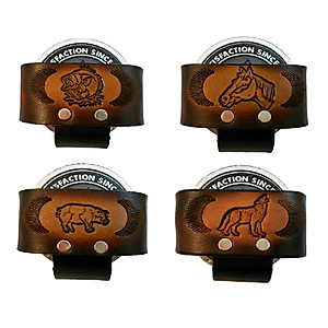 Leather Snuff Can Holder, Holster, Chew Dip Tobacco Case, Handcrafted, Many Tooled Designs