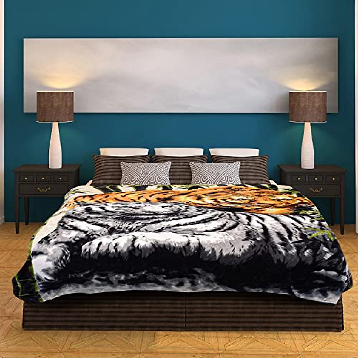 Tiger Blanket Mink Blanket Korean Blanket Heavy Blankets Queen Size Tiger Throw Blanket Korean Mink Blanket Tiger Statue Animal Blanket Bed Warm Blanket Full Queen Animal Blankets Mexican Blanket