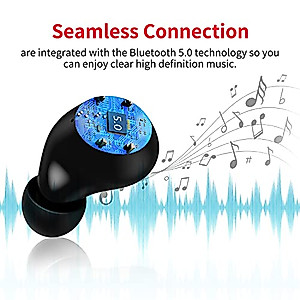 AMAFACE Wireless Earbuds for Youth Guys, Truly Wireless Headphones Stereo Sound in-Ear with Mic Touch Control, Sweat-Proof Bluetooth 5.0 Noise Reduction Earphones with Cartoon Red Charging Case